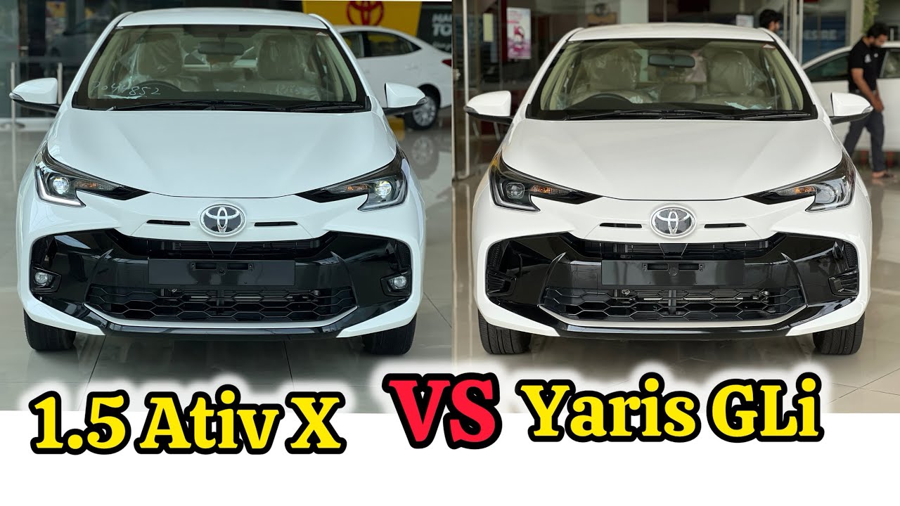 Toyota Yaris Ativ X facelift VS Yaris Gli | Comparison | Basic ...