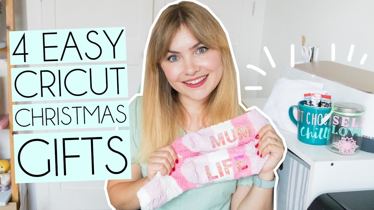 4 EASY CRICUT CHRISTMAS GIFT PROJECT IDEAS - YouTube