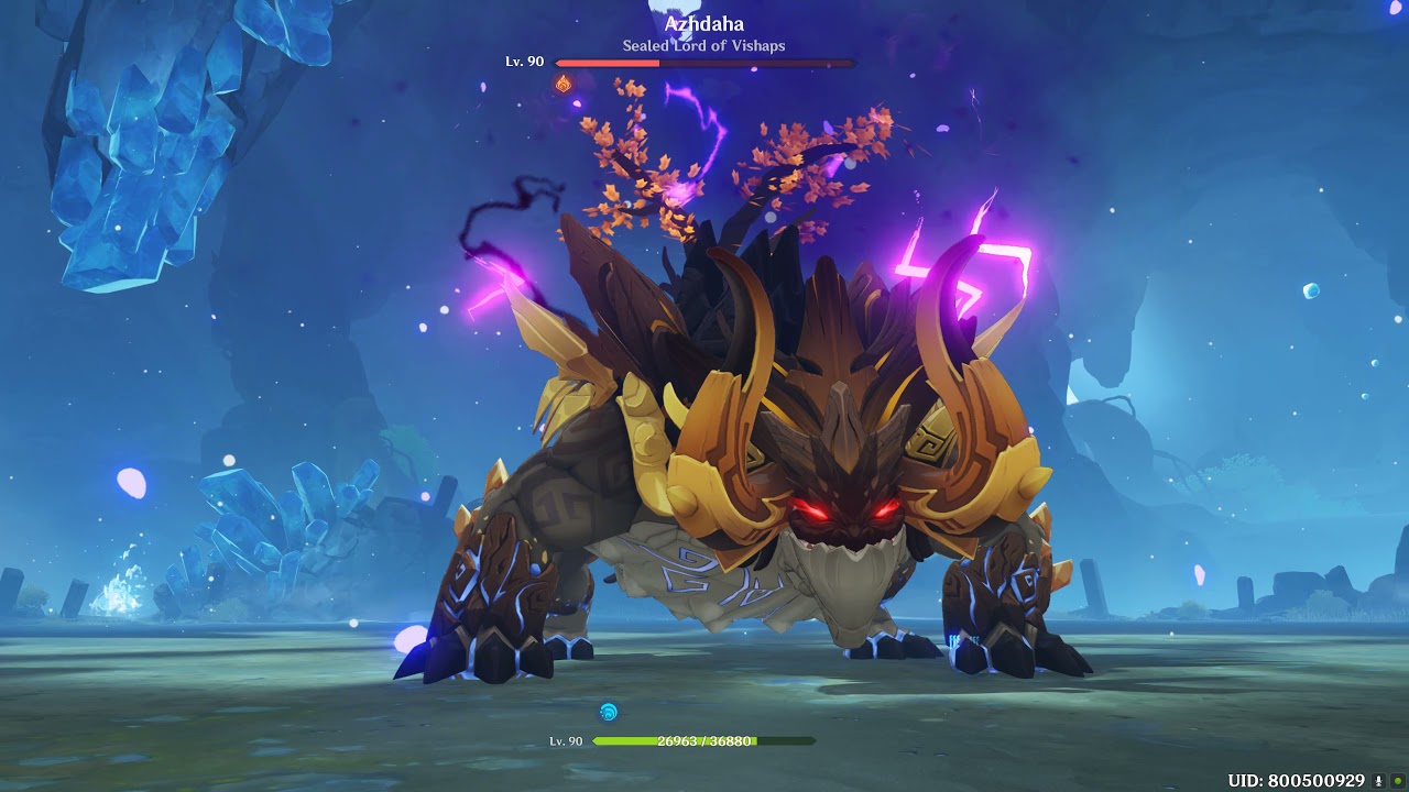 Azdaha boss fight GENSHIN IMPACT - YouTube
