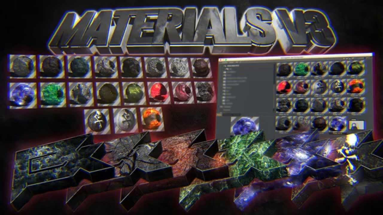 Exclusive C4D Materials Pack V3 by Pixel - YouTube