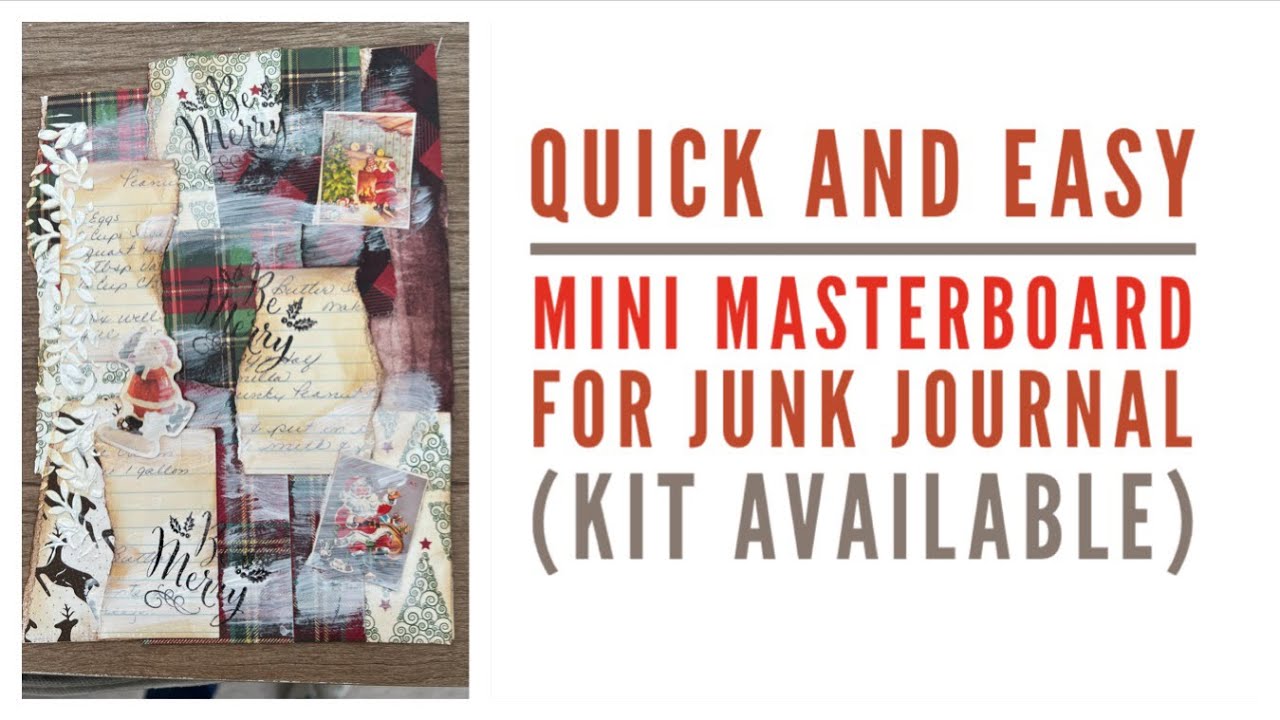 Quick and Easy Mini Masterboard for Junk Journal (Kit available) - YouTube