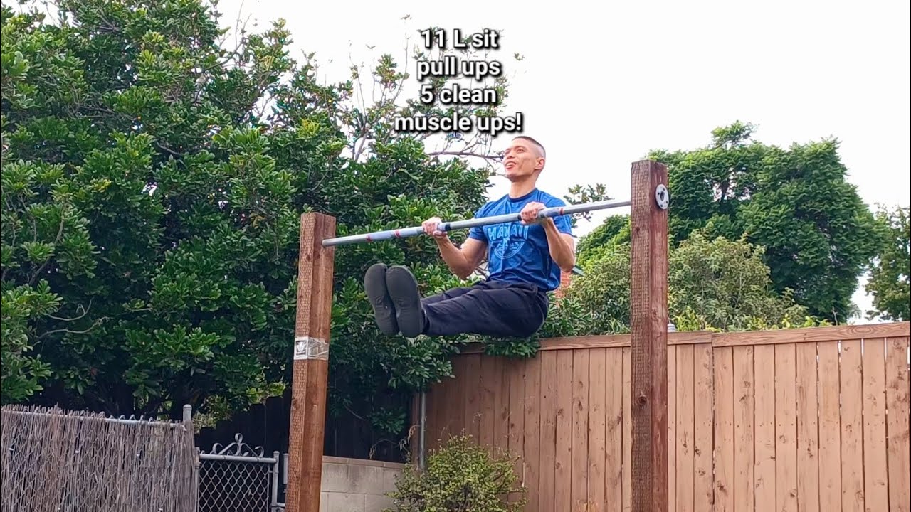 11 L-sit pull ups to 5 clean muscle ups! - YouTube