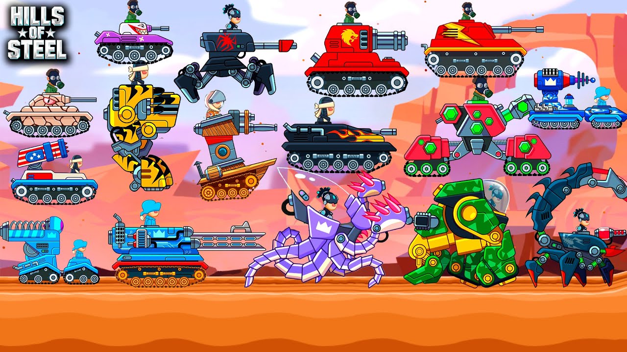 Hills Of Steel - ALL 16 TANKS UNLOCKED AND FULLY UPGRADED - Walkthrough ...