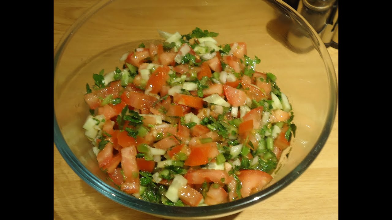 Syrian salad. سلطة سورية - YouTube