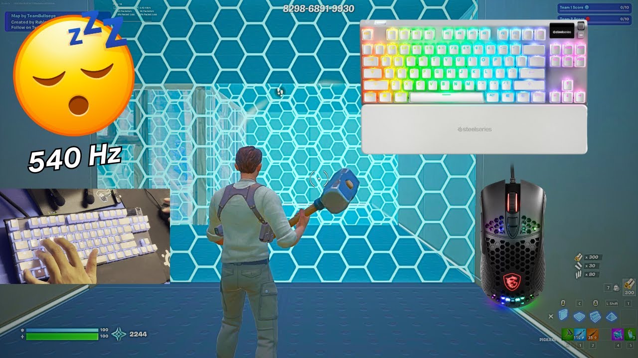 Chill Fortnite 1v1 Piece Control😍 Handcam SteelSeries Apex Pro TKL ASMR ...