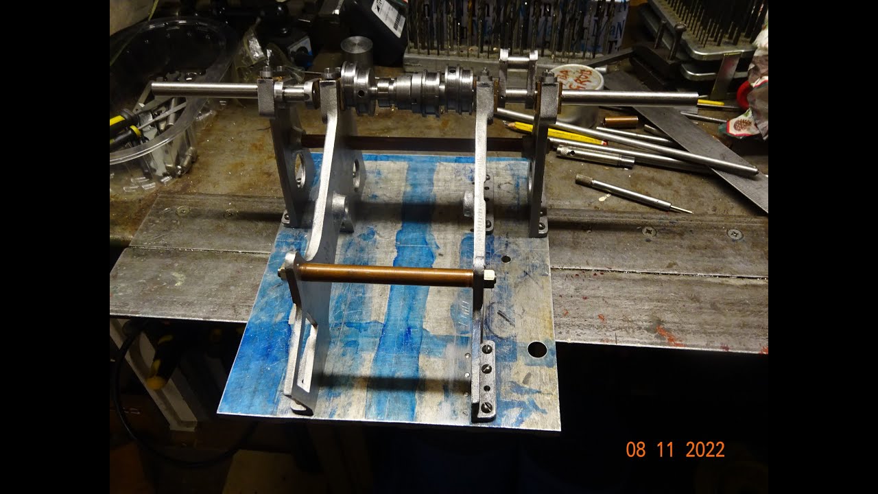 twin cyl paddle steamer engine construction part 3 - YouTube