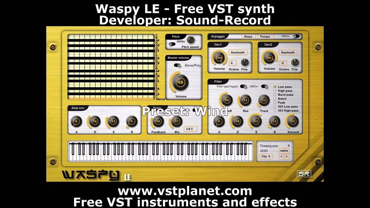 Waspy LE - Free VST synth - vstplanet.com - YouTube