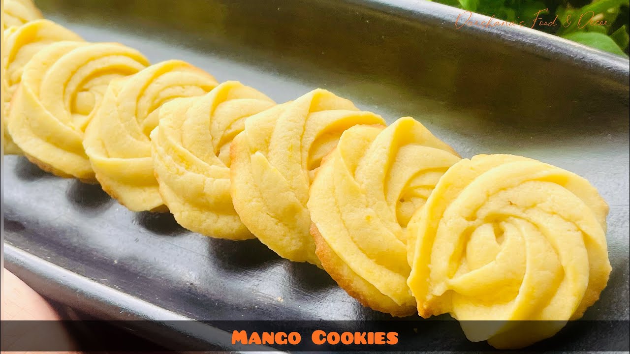 Mango Cookies | Mango Cookies In A Kadhai | Eggless Cookies - YouTube