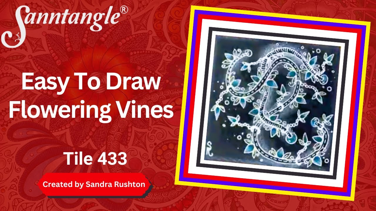 Easy To Draw Flowering Vines - Sanntangle Tile 433 - YouTube