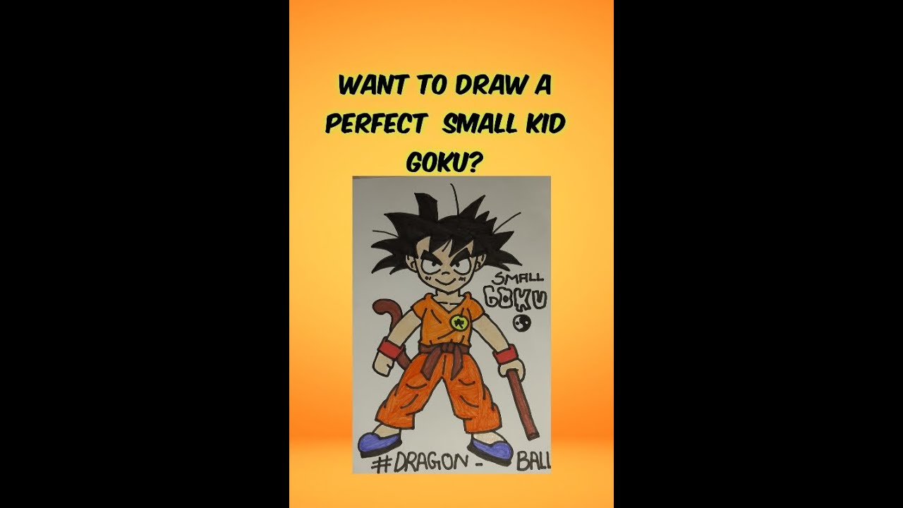 How to draw a small goku - YouTube