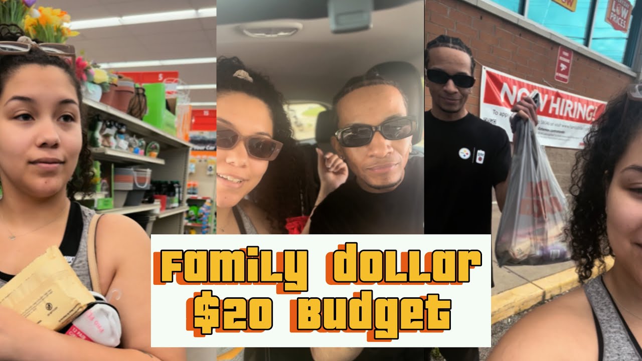 $20 Budget in Family Dollar #Vlog | Couples Cast - YouTube