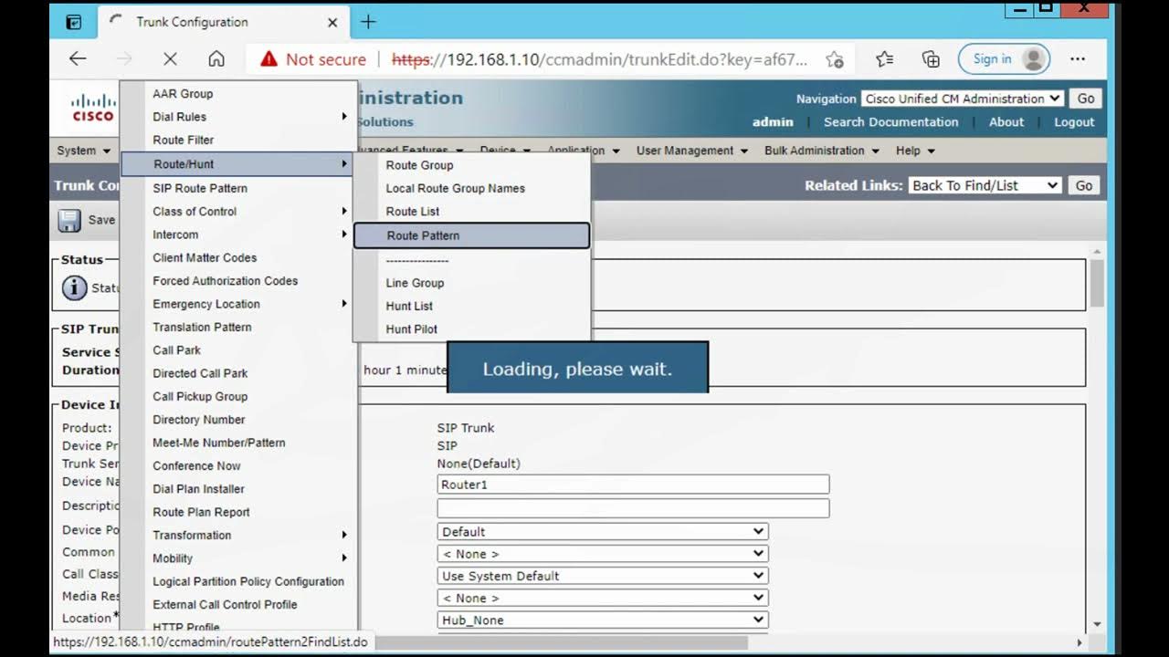 E1 Configuration With Dial Peers and CUCM Route Pattern - YouTube