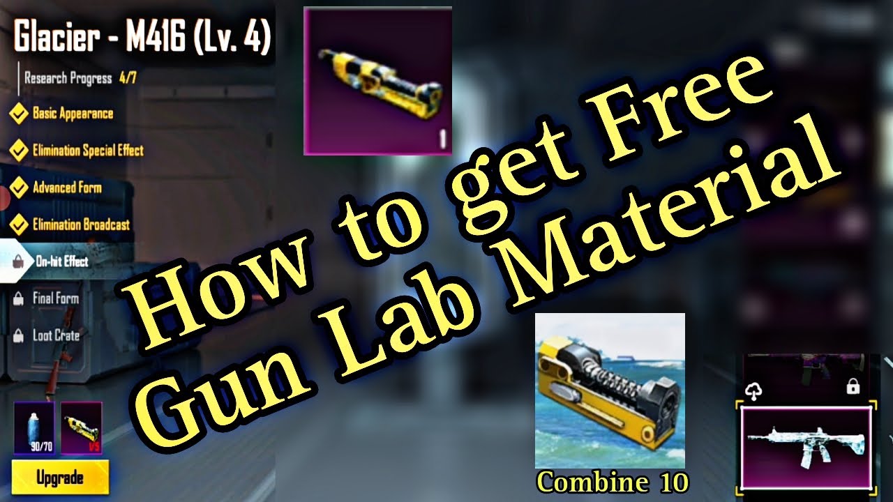 How to get free Gun Lab Material Pubg Mobile. - YouTube