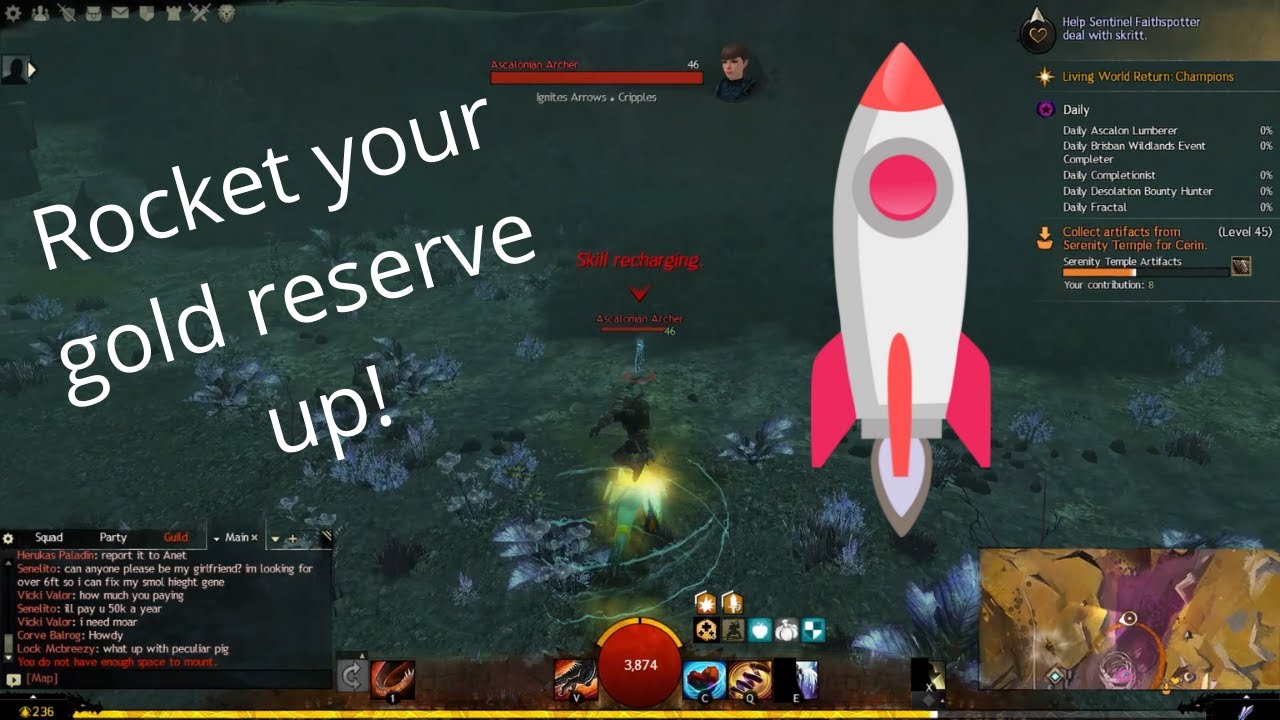 How I Make Gold Grinding Mobs - Guild Wars 2 Blazeridge Steppes - YouTube