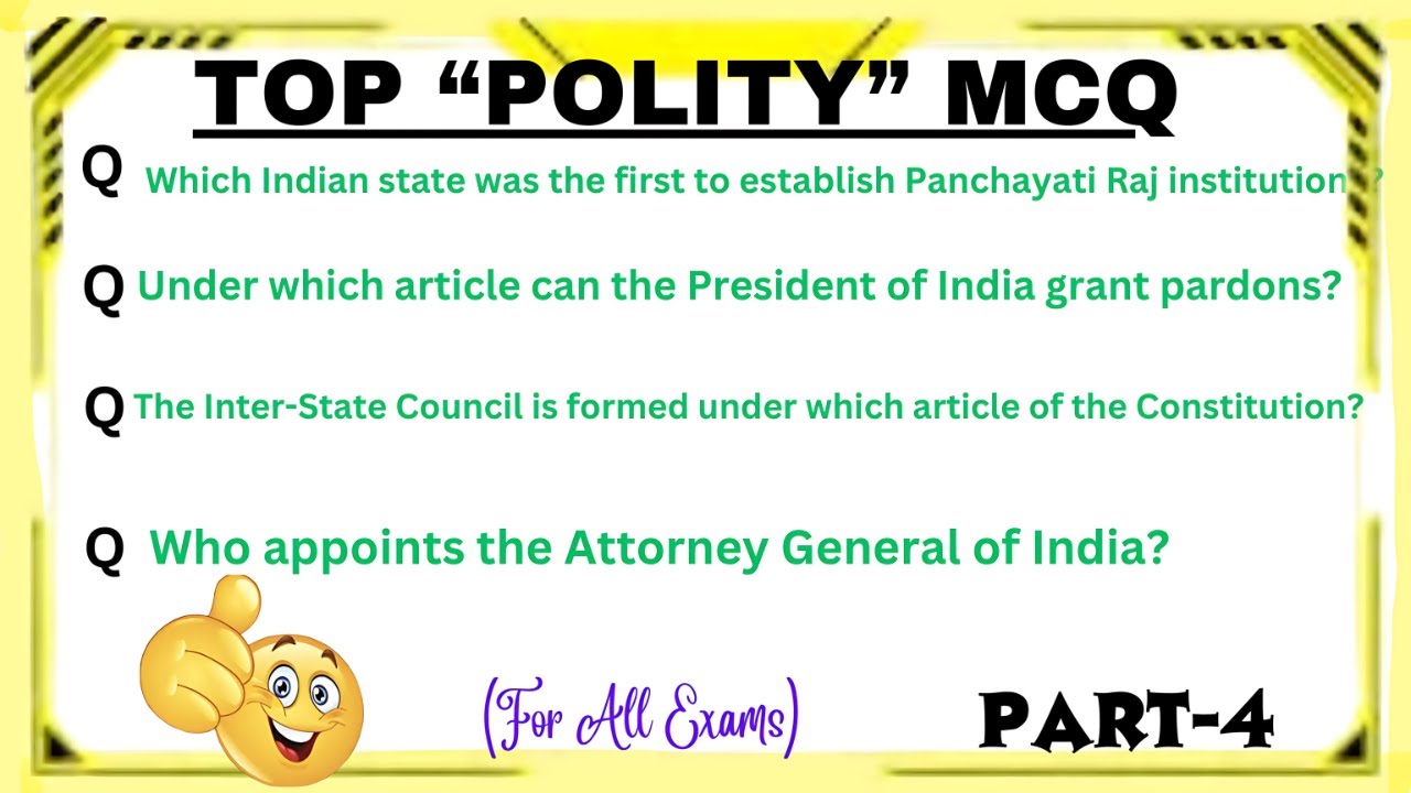 Top Polity MCQs for Upsc | Important Polity Questions with Explanation ...