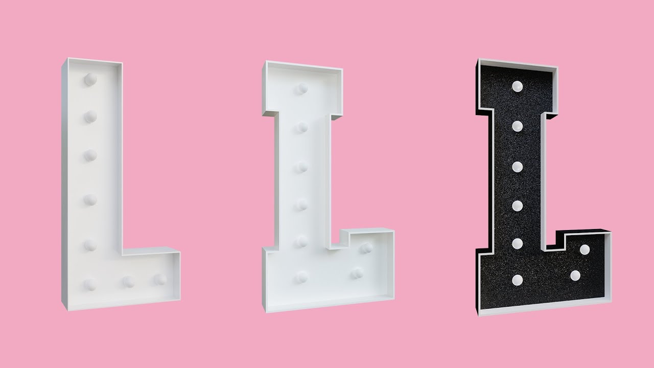 Marquee Letter L DIY Tutorial - YouTube