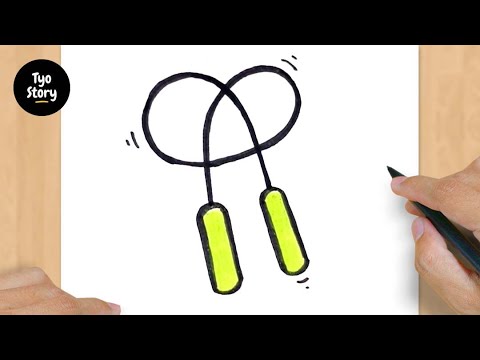 #477 How to Draw a Jump Rope - Easy Drawing Tutorial - YouTube
