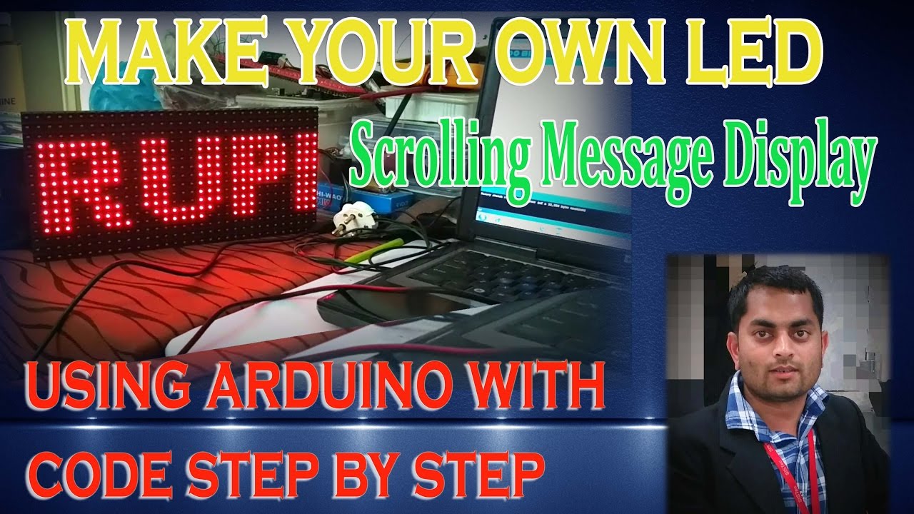 How To Make Dot Matrix Display Using Arduino Hindi And English Diy Moving Message Display