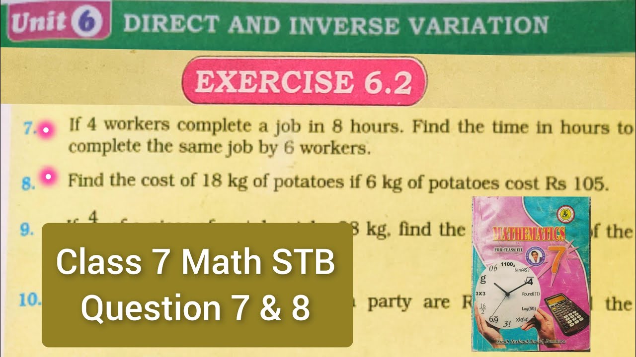 Unit 6 Direct and inverse variation | Ex 6.2 unitary & proportion ...