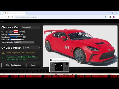 GIMP iRacing paint and spec map tutorial - YouTube