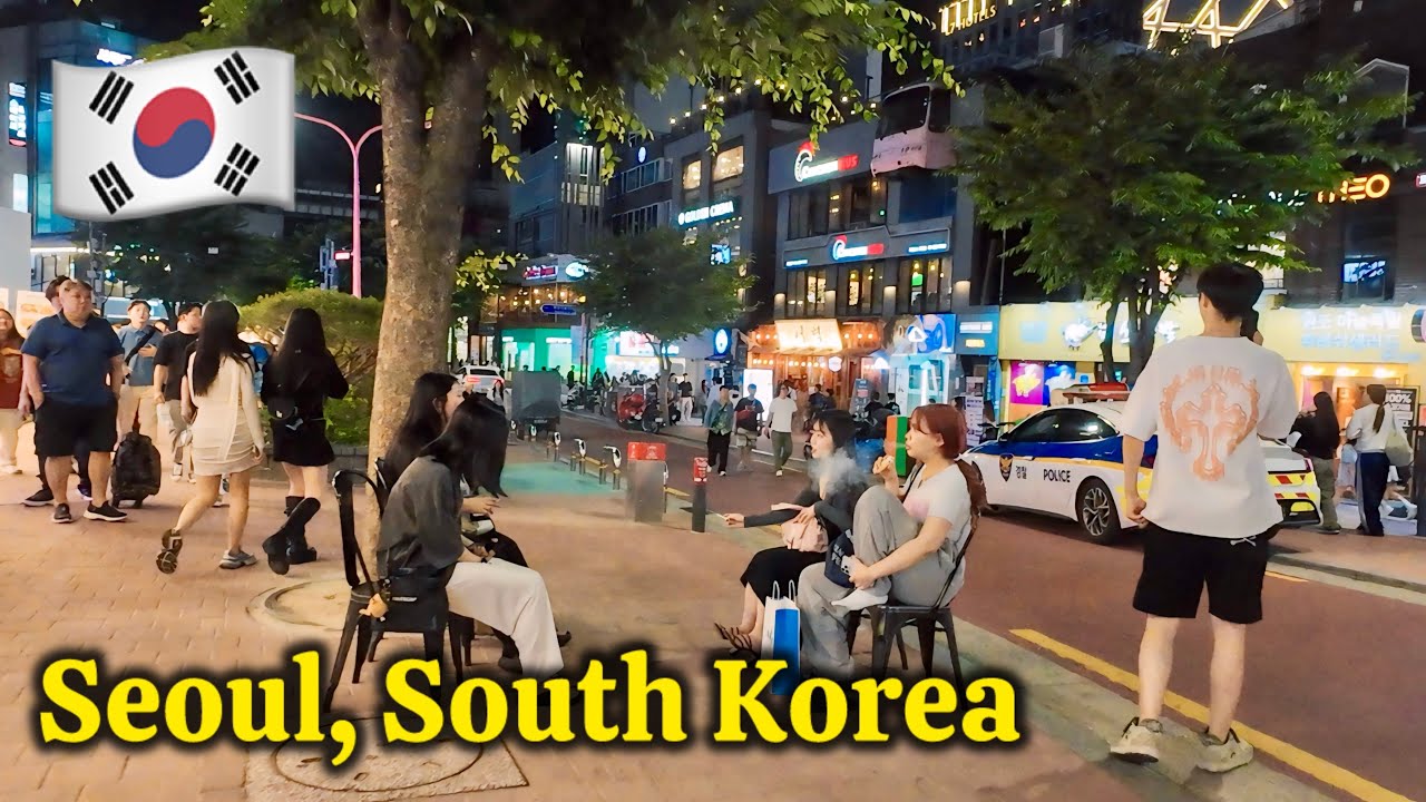 Hongdae Seoul Nightlife Walking Tour 4K - YouTube