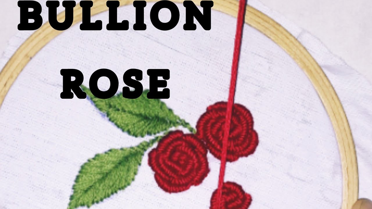 Bullion Rose|Hand embroidery| Bullion knot Rose stitch|All over ...