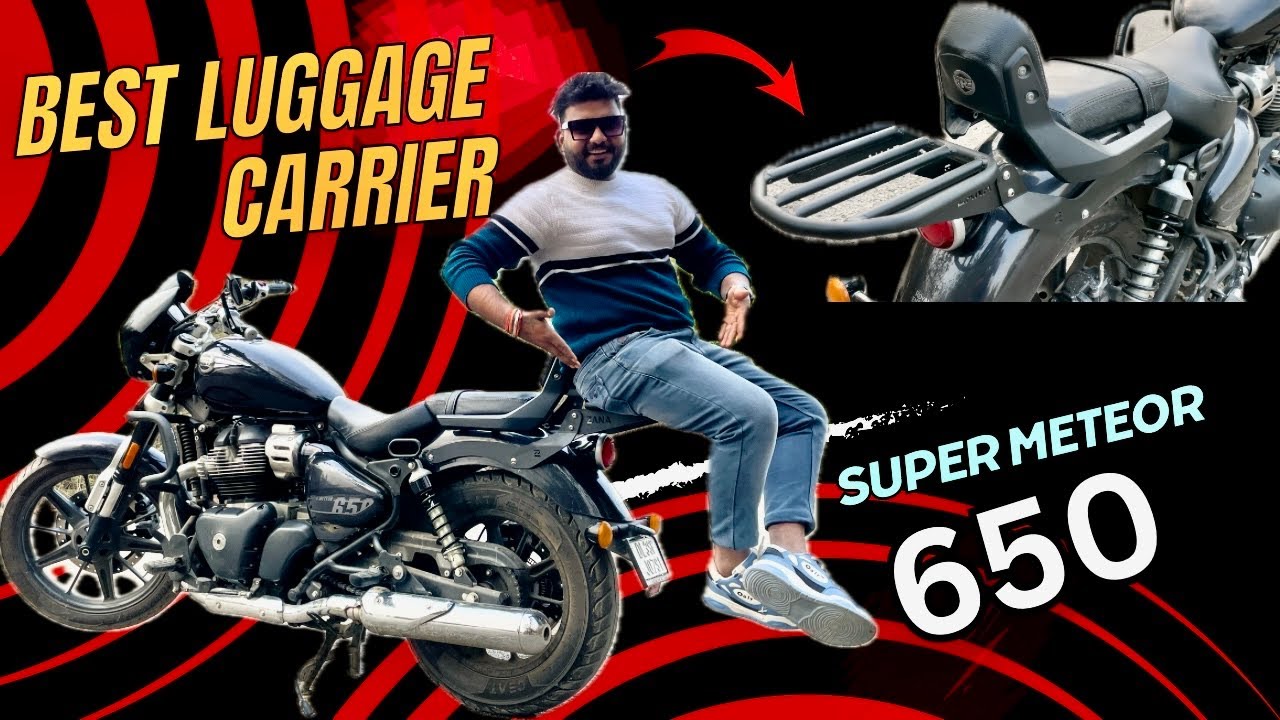 Best luggage Carrier on Royal Enfield Super Meteor 650 ZANA Top Rack ...