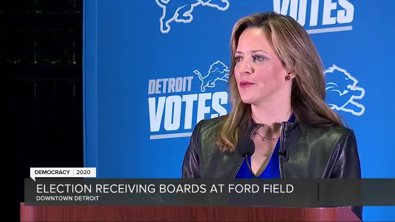 Election receiving boards at Ford Field - YouTube