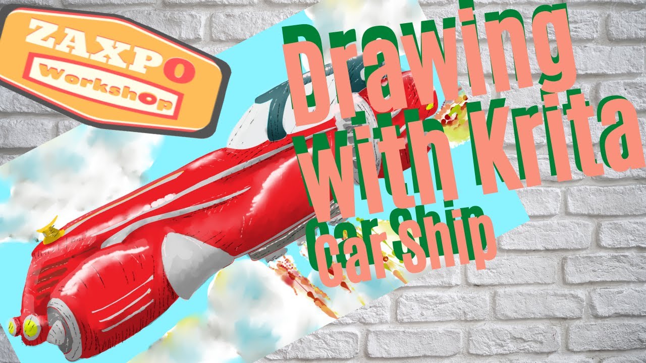 Drawing with Krita: Car Ship - YouTube