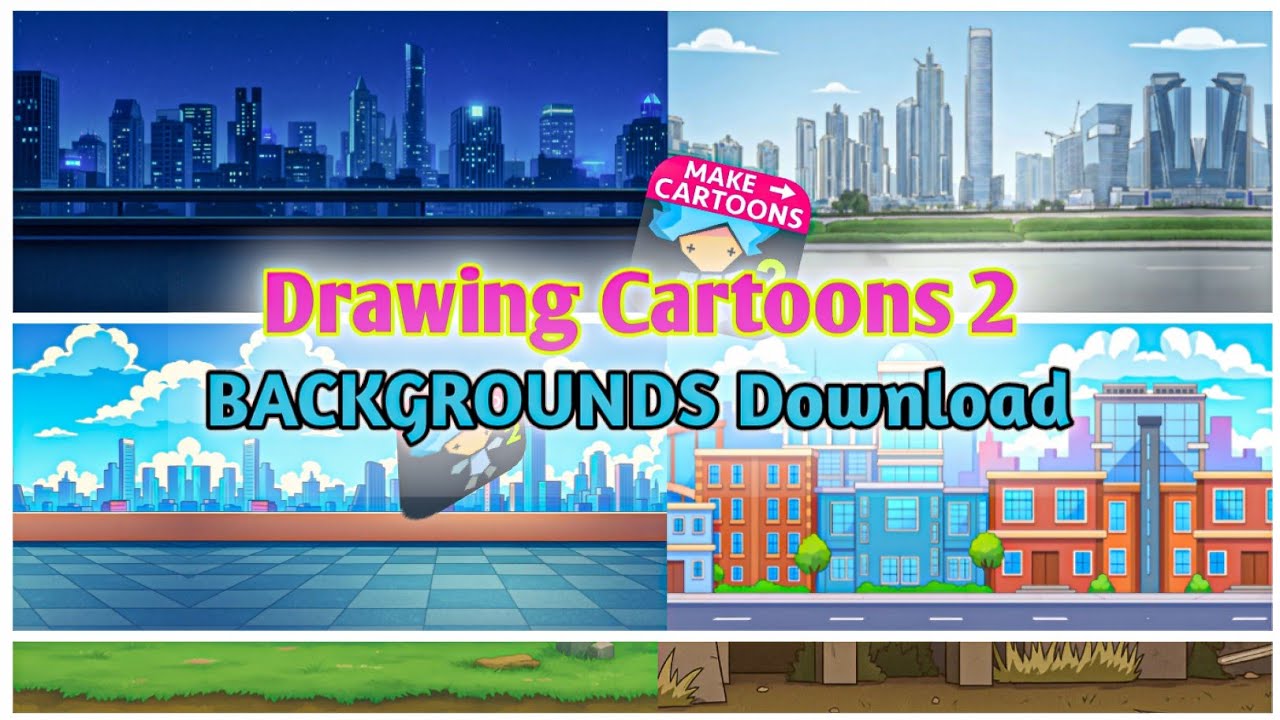 Free 2D Backgrounds for Drawing Cartoons 2 | HN Animation - YouTube