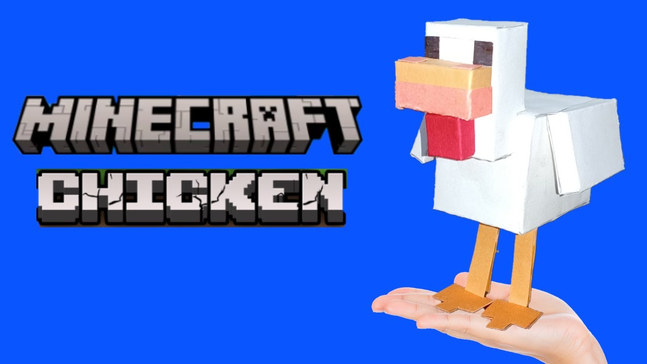 How to Make a DIY Origami Minecraft Chicken | Easy Papercraft Chicken ...