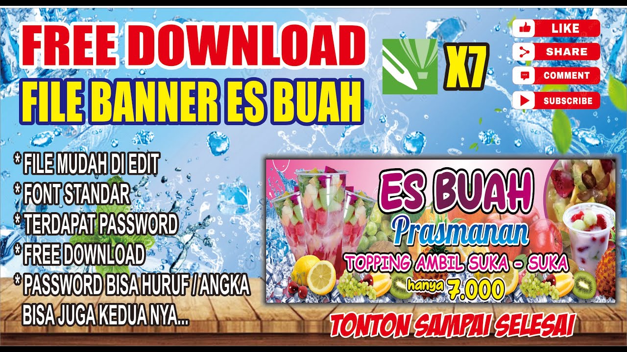 DESAIN BANNER ES BUAH...!!! - YouTube