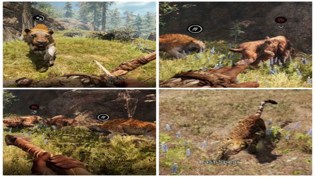 Farcry primal hunting sabertooth - YouTube
