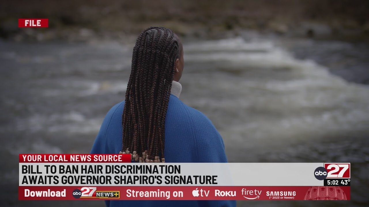 Bill to ban hair discrimination reaches Governor's desk - YouTube