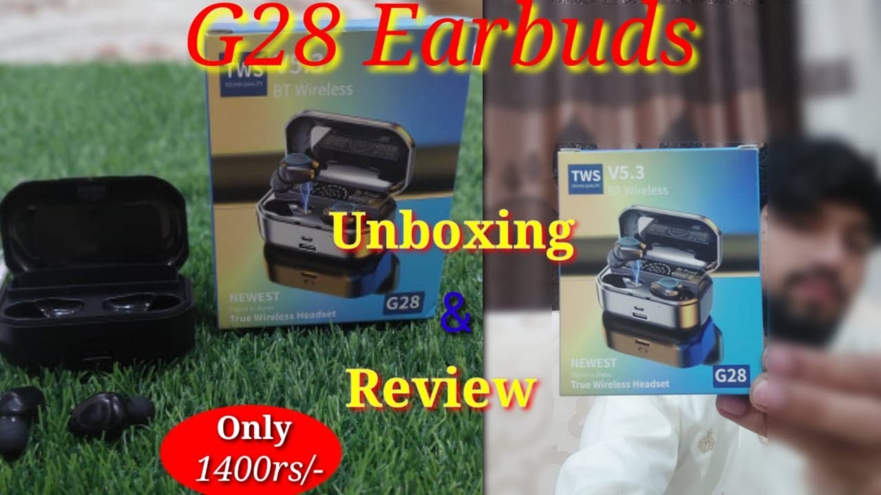 New G28 tws unboxing & review| water proof with premium shape and long ...