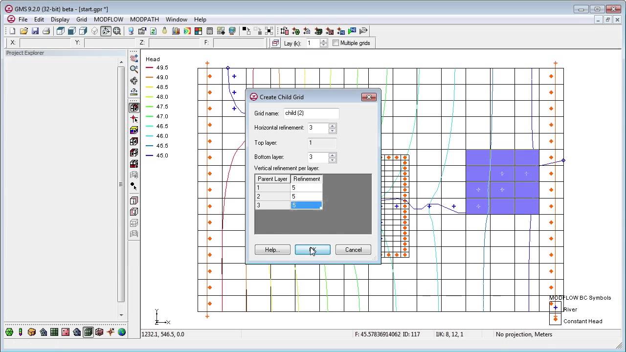 GMS: MODFLOW-LGR - YouTube
