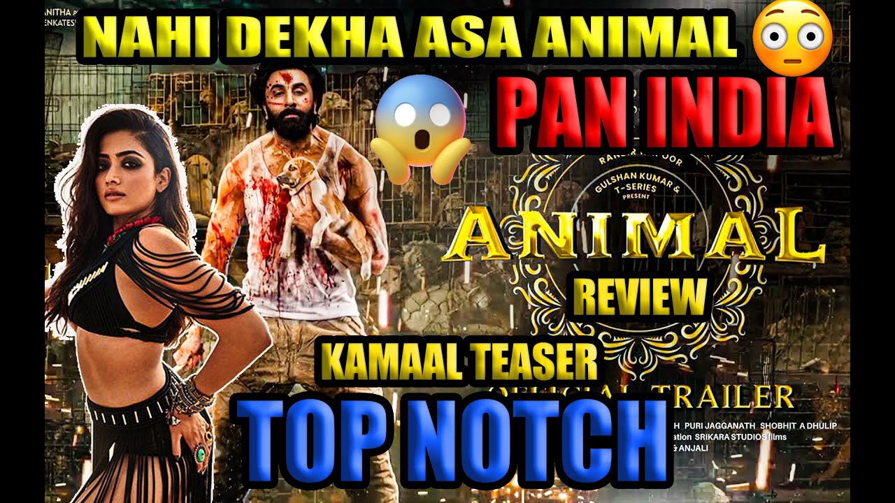 ANIMAL (Official Teaser) Review : Ranbir Kapoor - Rasmika Mandana ...