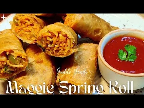Maggie spring roll recipe in odia | how maggie rolls | noodles spring ...