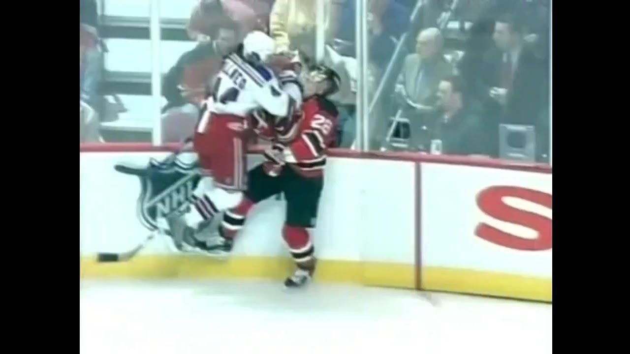 Rangers - Devils hits 4/9/06 - YouTube