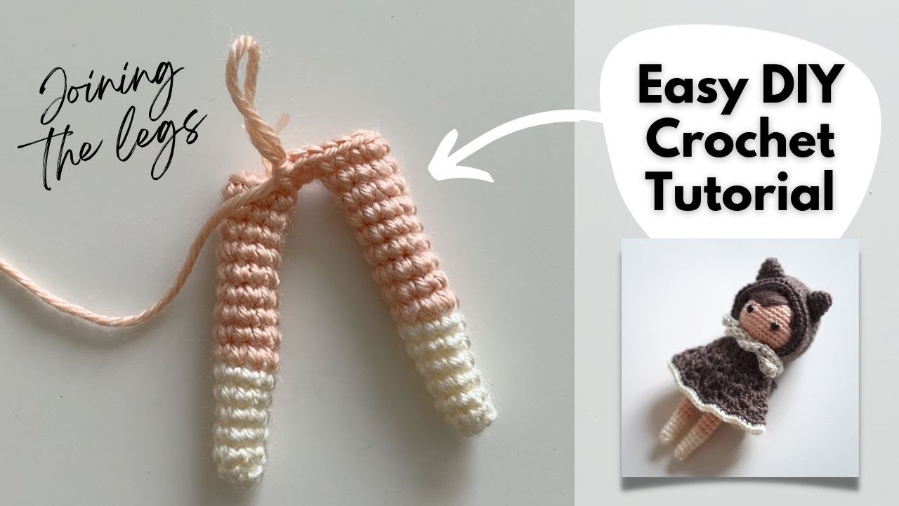 No-Sew Method: Join Amigurumi Legs Together in One Piece · Mori Girl ...