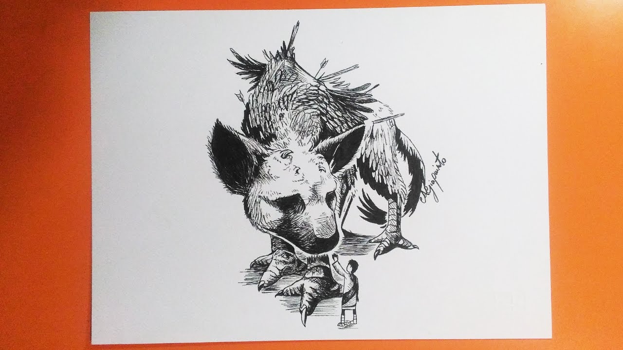 THE LAST GUARDIAN - Speed drawing - YouTube