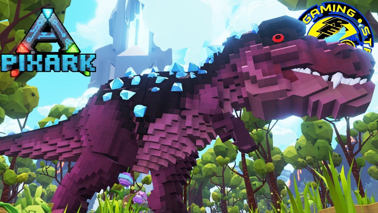 PixARK Skyward Trying to Tame the Cobalt T REX with disasters! [RePuG ...