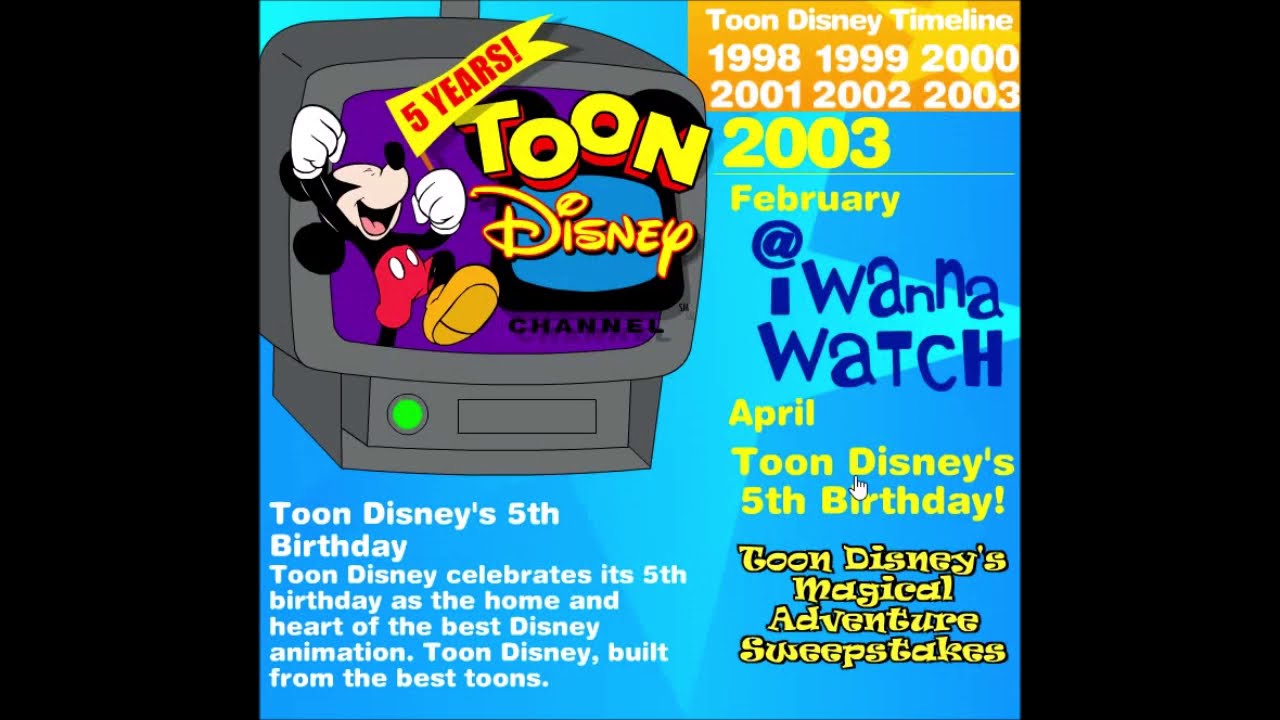 Toon Disney Timeline 2003 - Toon Disney website - YouTube