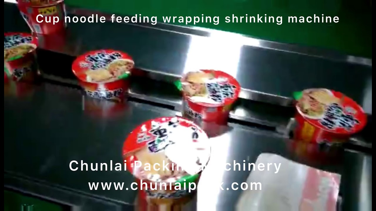 Instant noodle cup packing line - YouTube