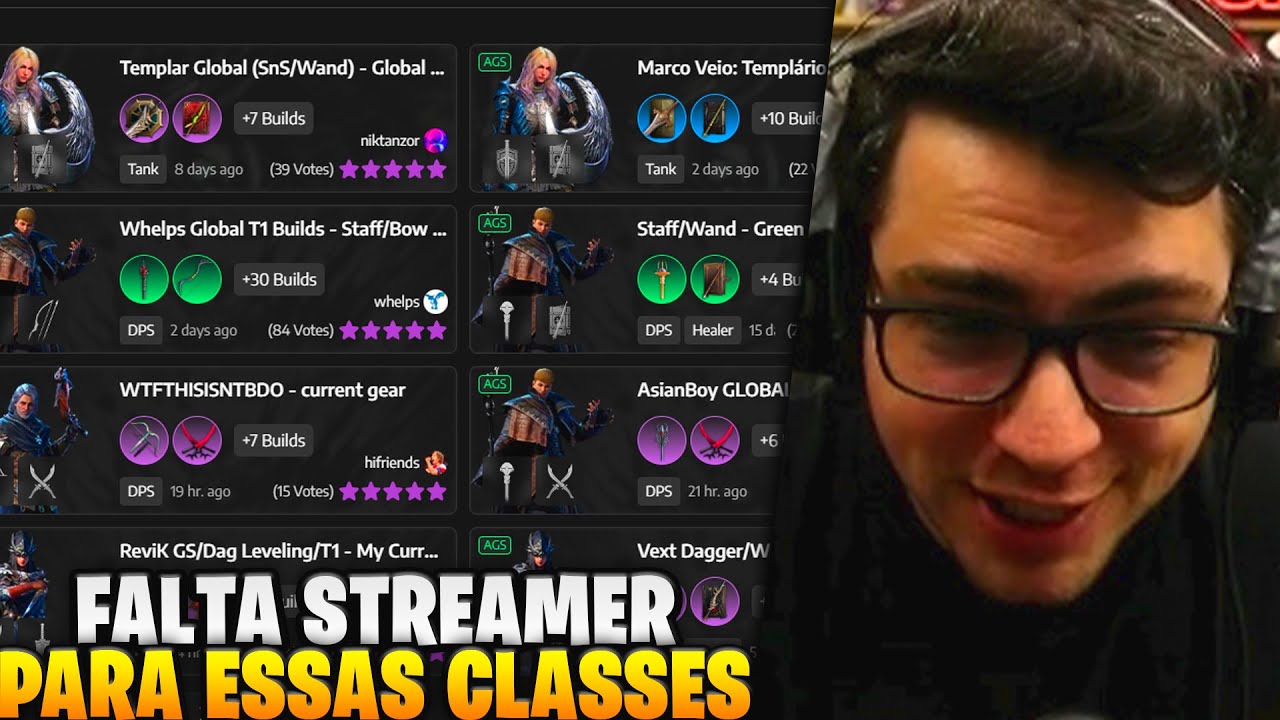 ESTÁ FALTANDO STREAMERS PARA POPULARIZAR ALGUMAS CLASSES DO TL | THRONE ...