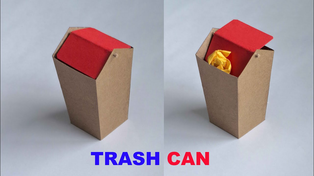 How To Make Trash Can Paper | Paper Craft Easy - YouTube