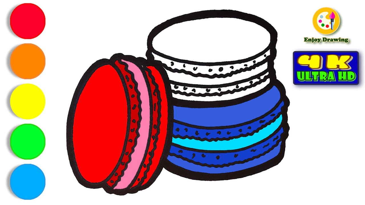 Macaron Drawing : How to Draw A Macaron | Step by step drawing ...
