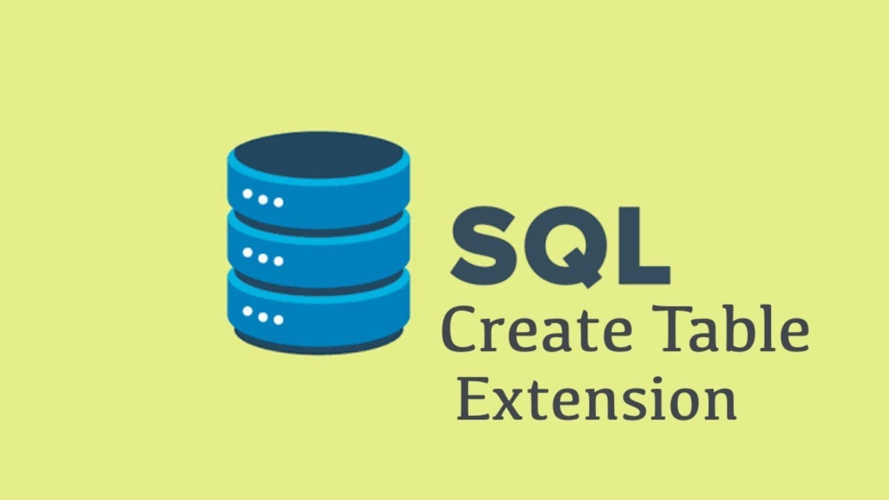 Sql Create Table Extension Youtube 3907