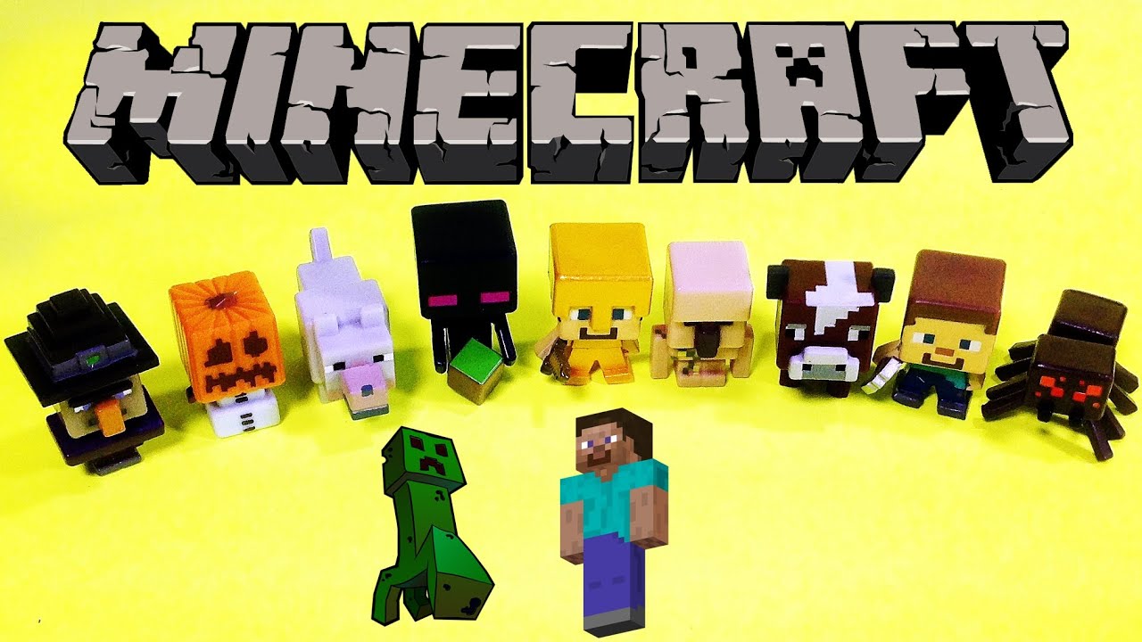 Minecraft Mini Figures Unboxing Toy Review + Game World - YouTube