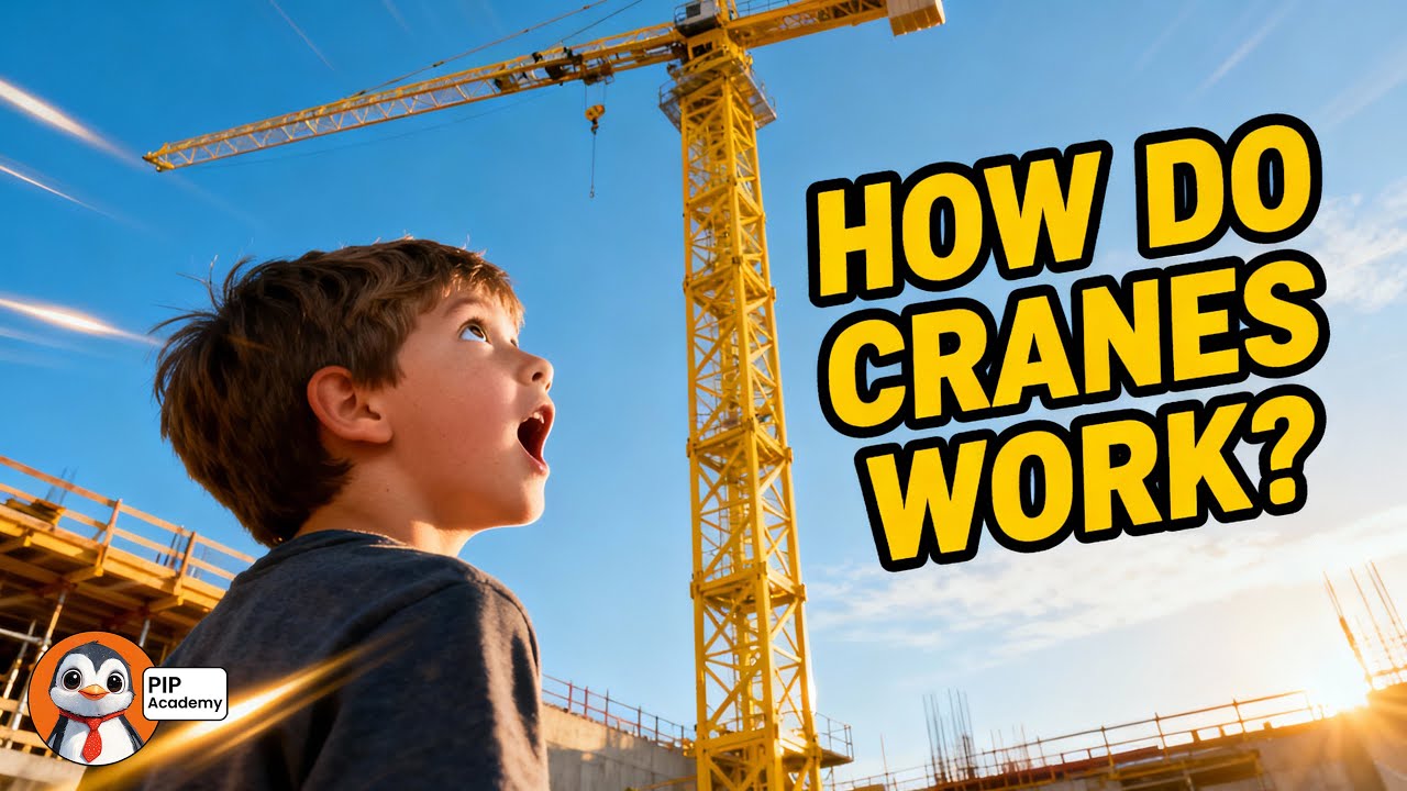 How Do Construction Cranes Work? | Tower Cranes for Kids - YouTube